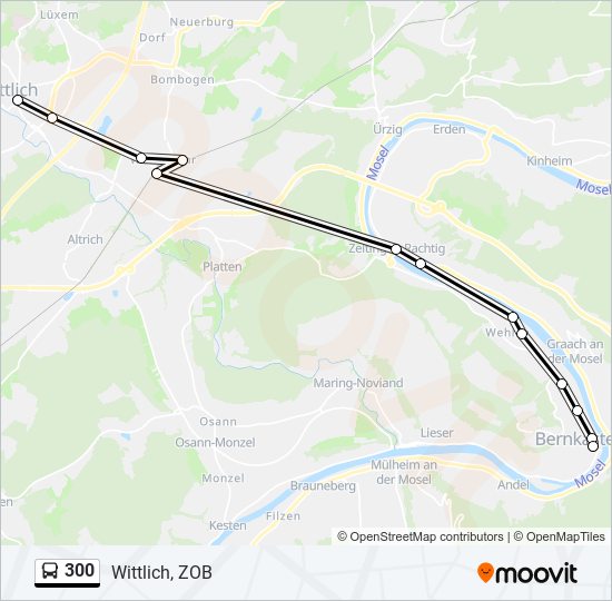 300 Route: Schedules, Stops & Maps - Wittlich, ZOB (Updated)
