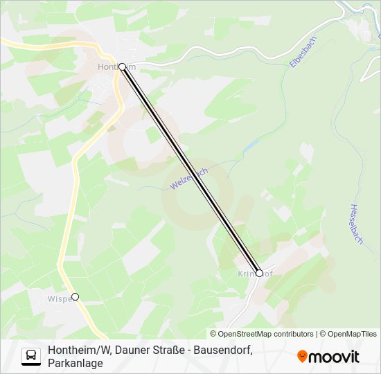 358 rufbus Route: Schedules, Stops & Maps - Hontheim/W, Dauner Straße ...