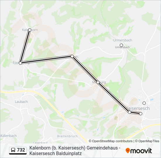 732 Route: Schedules, Stops & Maps - Kaisersesch Balduinplatz (Updated)