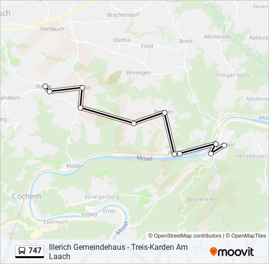 747 Route: Schedules, Stops & Maps - Treis-Karden Kindergarten (Updated)