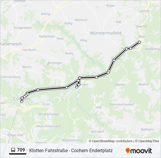 709 Route: Schedules, Stops & Maps - Löf Alte Moselstraße (Updated)