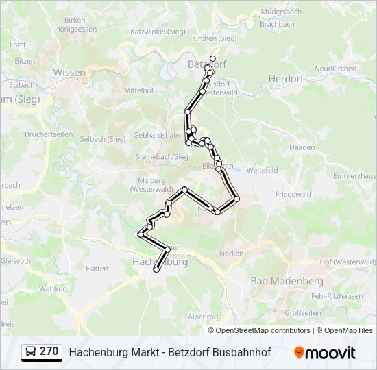 270 Route: Schedules, Stops & Maps - Hachenburg Markt (Updated)