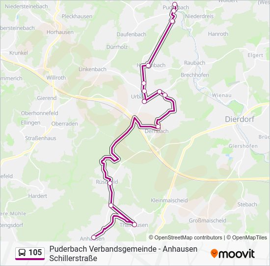 105 Route: Schedules, Stops & Maps - Puderbach Verbandsgemeinde (Updated)