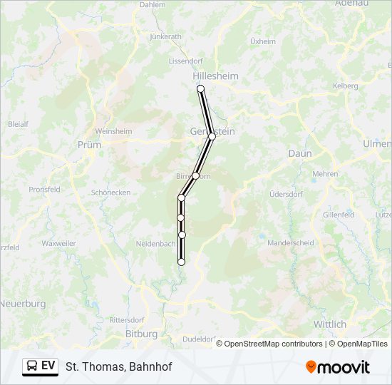 EV Route: Schedules, Stops & Maps - St. Thomas, Bahnhof (Updated)