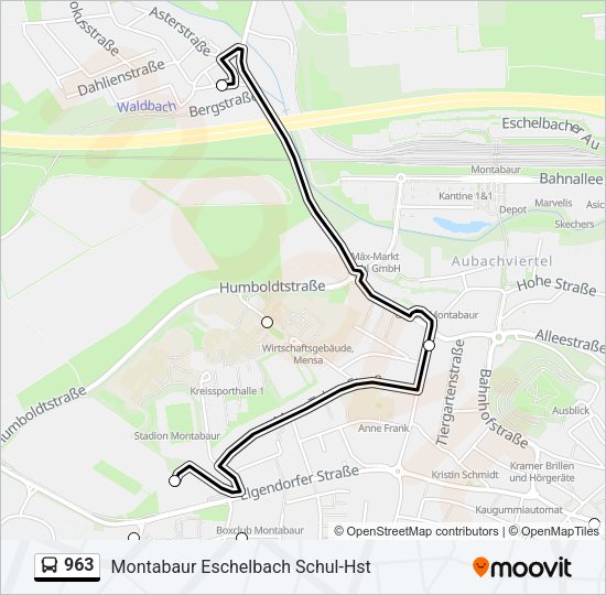 963 Route: Schedules, Stops & Maps - Montabaur Eschelbach Schul-Hst ...