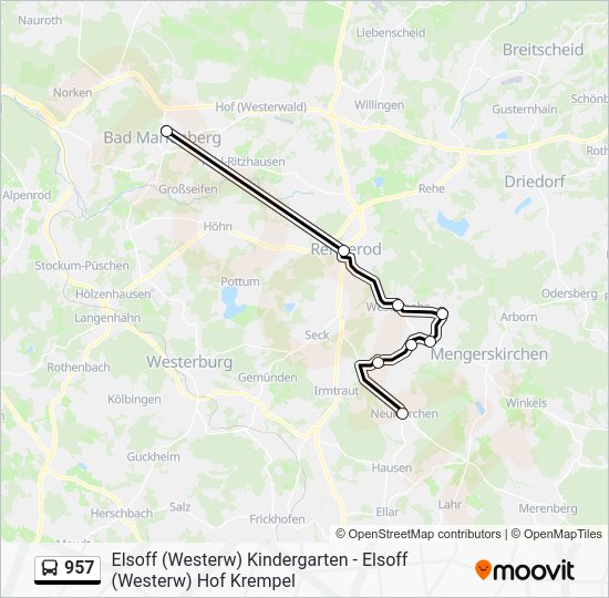 957 Route: Fahrpläne, Haltestellen & Karten - Bad Marienberg ZOB ...