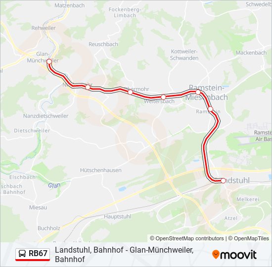 rb67 Route: Fahrpläne, Haltestellen & Karten - Glan-Münchweiler ...