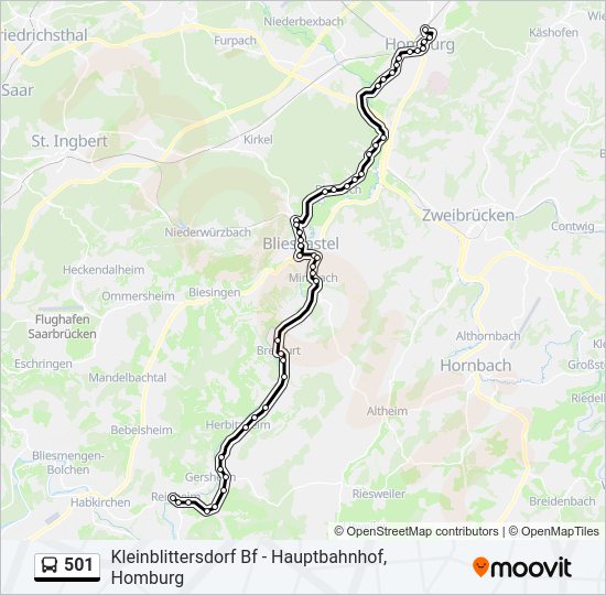 501 Route: Schedules, Stops & Maps - Keltenstr., Reinheim Gersheim ...