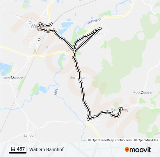 457 Route: Schedules, Stops & Maps - Wabern Bahnhof (Updated)