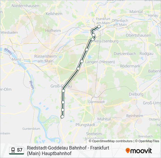 s7 Route: Schedules, Stops & Maps - Riedstadt-Goddelau Bahnhof (Updated)