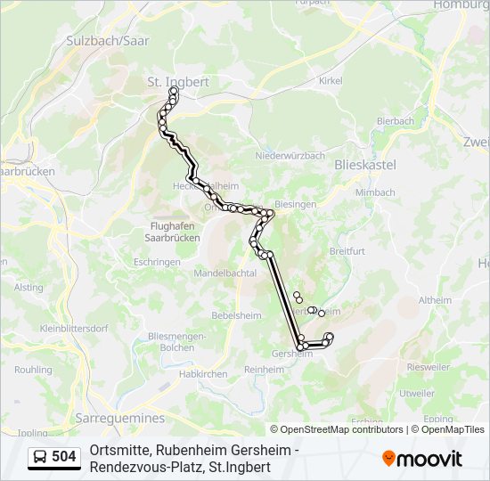 504 Route: Schedules, Stops & Maps - Walsheim Ü. Aßweiler (Updated)
