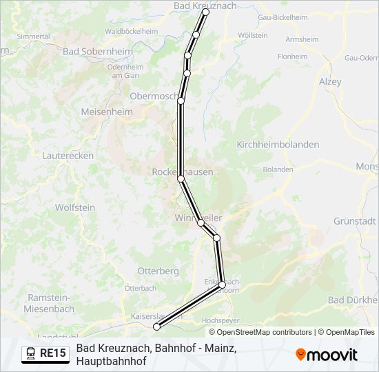 re15 Route: Schedules, Stops & Maps - Bad Kreuznach, Bahnhof (Updated)