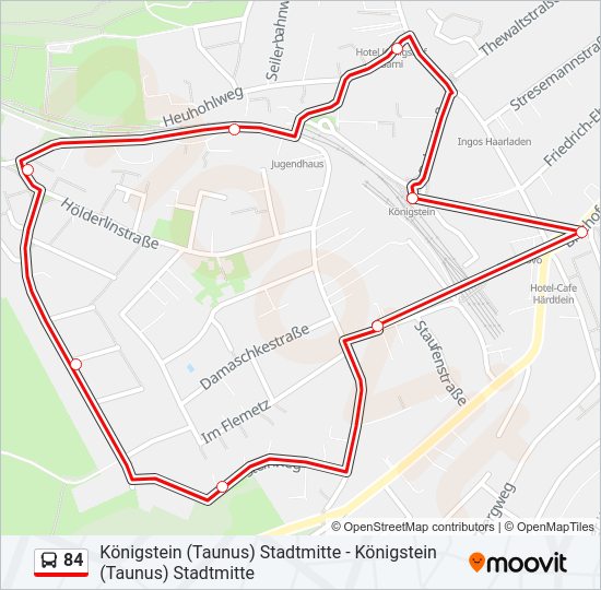84 Route: Fahrpläne, Haltestellen & Karten - Königstein (Taunus ...