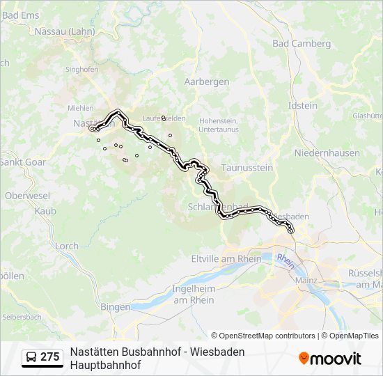 275 Route: Fahrpläne, Haltestellen & Karten - Nastätten Busbahnhof ...