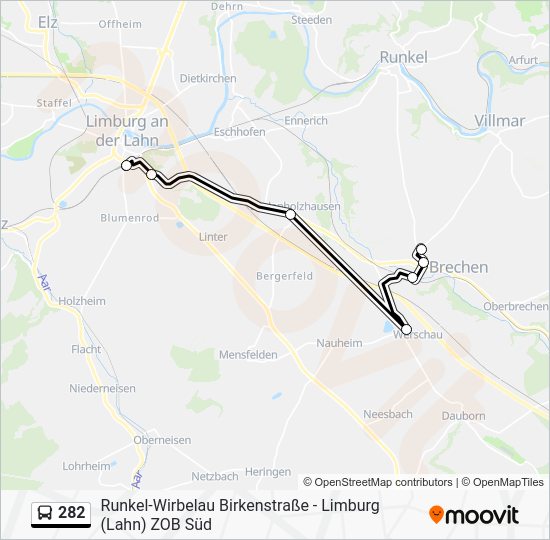 282 Route: Schedules, Stops & Maps - Brechen-Niederbrechen Schule (Updated)