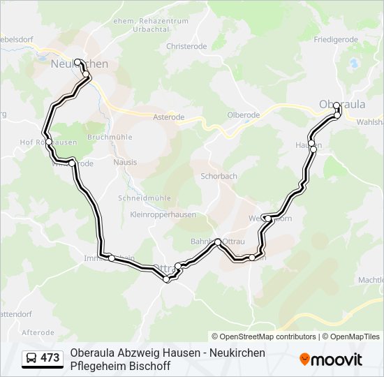 473 Route: Schedules, Stops & Maps - Oberaula Abzweig Hausen (Updated)