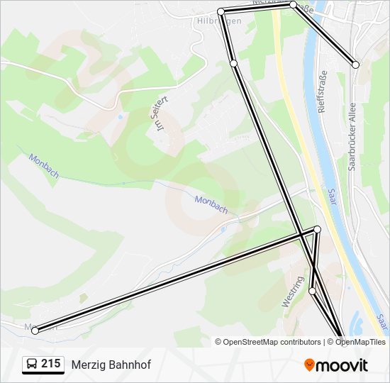 215 Route: Schedules, Stops & Maps - Merzig Bahnhof (Updated)