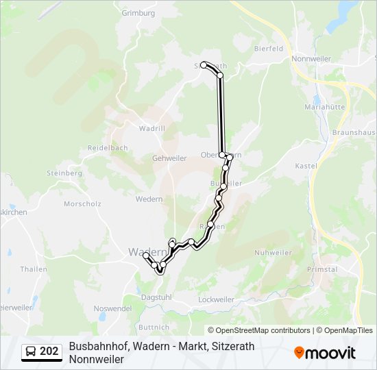 202 Route: Schedules, Stops & Maps - Graf-Anton-Schule, Wadern (Updated)