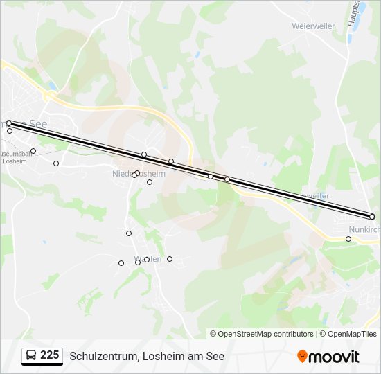 225 Route: Schedules, Stops & Maps - Schulzentrum, Losheim am See (Updated)