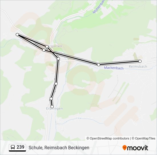 239 Route: Fahrpläne, Haltestellen & Karten - Schule, Reimsbach ...