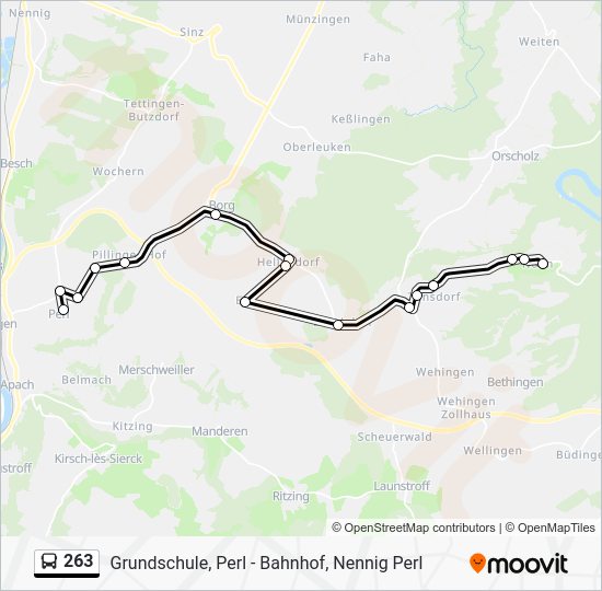 263 Route: Schedules, Stops & Maps - Ortsmitte, Nohn Mettlach (Updated)