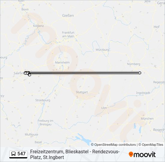547 Route: Schedules, Stops & Maps - Rendezvous-Platz, St.Ingbert (Updated)