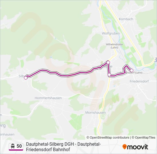 50 Route: Schedules, Stops & Maps - Dautphetal-Silberg Dgh (Updated)