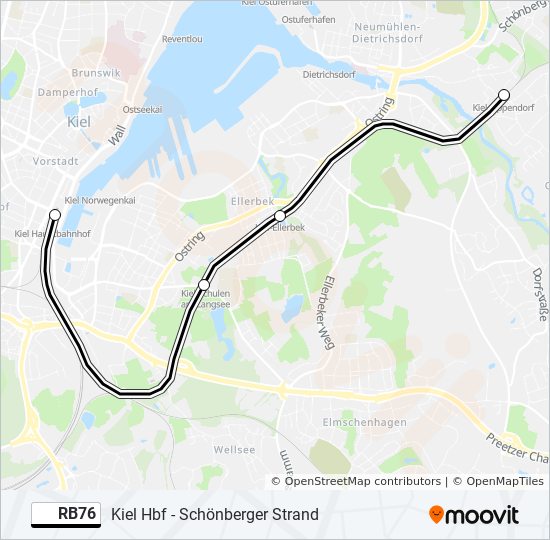 rb76 Route: Schedules, Stops & Maps - Kiel-Oppendorf (Updated)