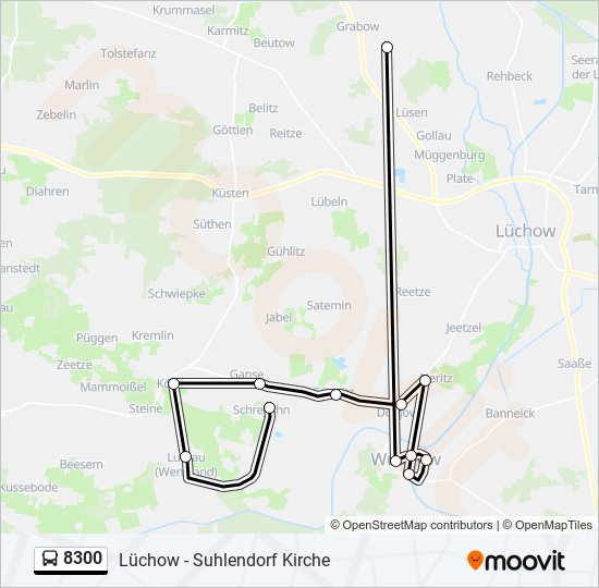 8300 Route: Schedules, Stops & Maps - Grabow(Lüchow) Freie Schule ...