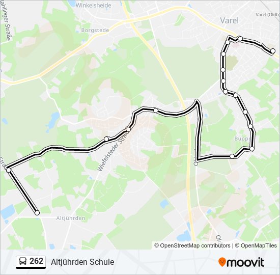 262 Route: Fahrpläne, Haltestellen & Karten - Altjührden Schule ...