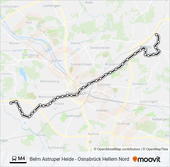 m4 Route: Fahrpläne, Haltestellen & Karten - Belm (Aktualisiert)