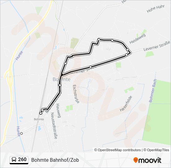 260 Route: Schedules, Stops & Maps - Bohmte Bahnhof/Zob (Updated)