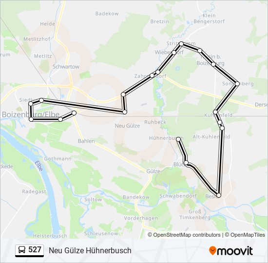 527 Route: Schedules, Stops & Maps - Neu Gülze Hühnerbusch (Updated)