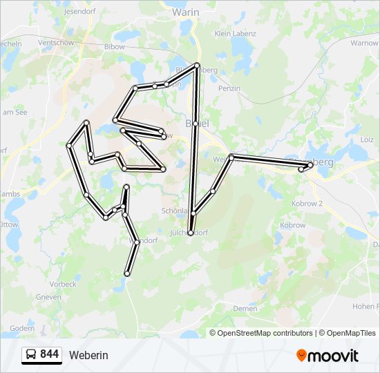 844 Route: Schedules, Stops & Maps - Weberin (Updated)