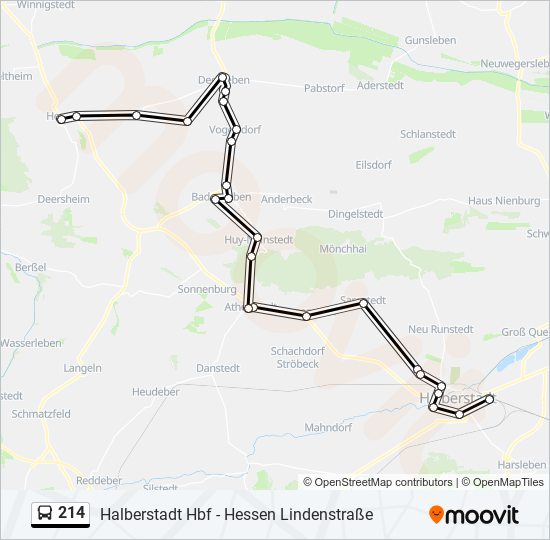 214 Route: Schedules, Stops & Maps - Halberstadt (Updated)