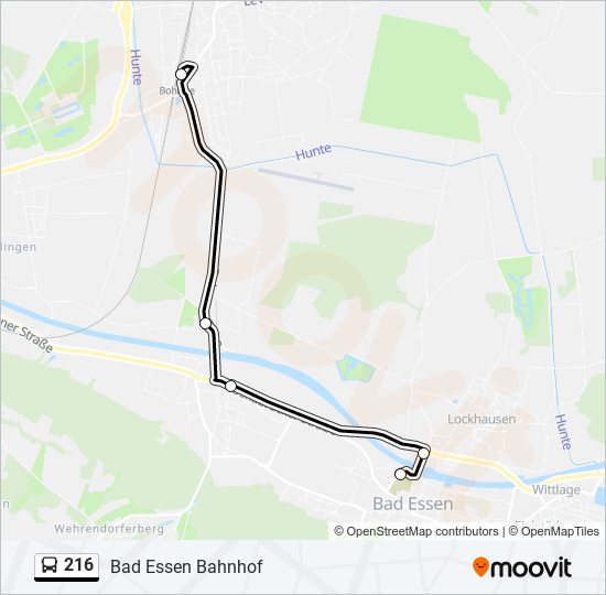 216 Route: Schedules, Stops & Maps - Bad Essen Bahnhof (Updated)