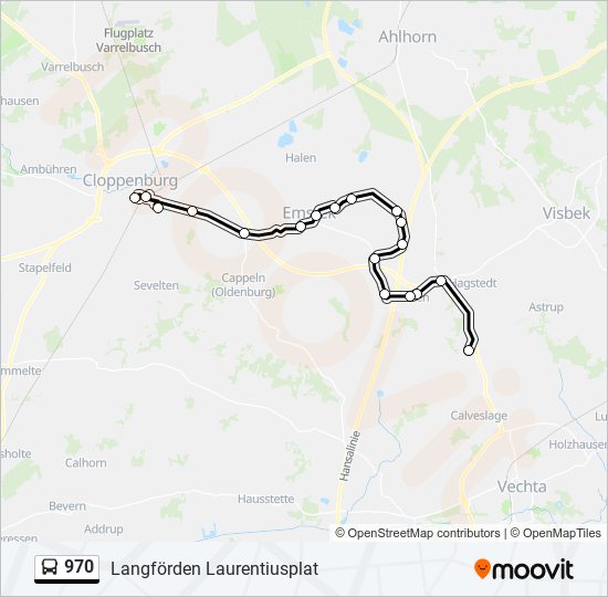 970 Route: Fahrpläne, Haltestellen & Karten - Langförden Laurentiusplat ...