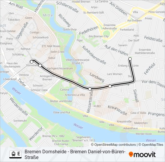 E Route: Schedules, Stops & Maps - Bremen Humboldtstraße (Updated)