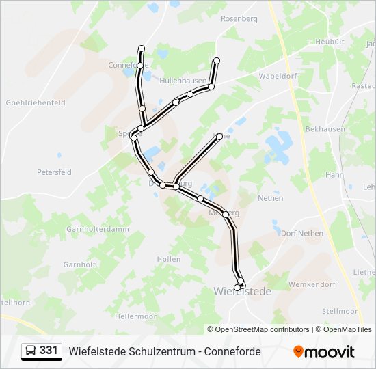 331 Route: Schedules, Stops & Maps - Conneforde(Wiefelstede ...