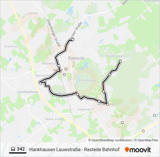 342 Route: Schedules, Stops & Maps - Hankhausen Lauwstraße (Updated)