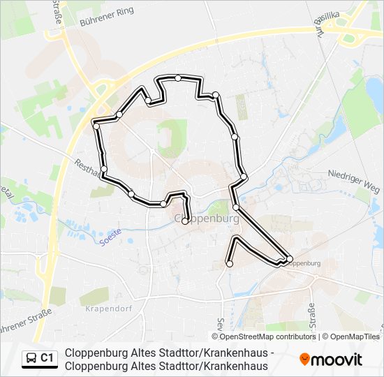 c1 Route: Schedules, Stops & Maps - Cloppenburg Zob (Updated)