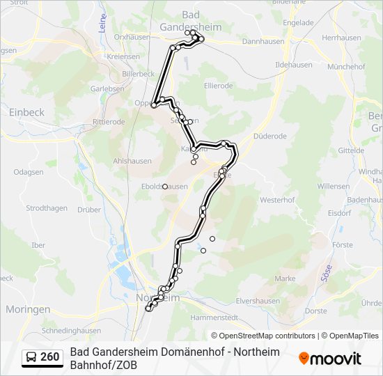 260 Route: Schedules, Stops & Maps - Northeim Bahnhof/Zob (Updated)