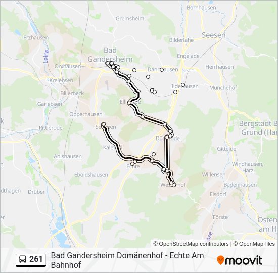 261 Route: Schedules, Stops & Maps - Bad Gandersheim Domänenhof (Updated)