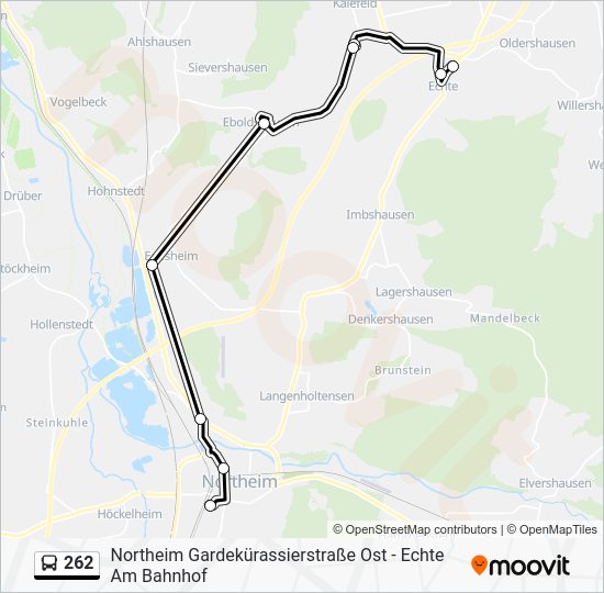 262 Route: Schedules, Stops & Maps - Northeim Bahnhof/Zob (Updated)