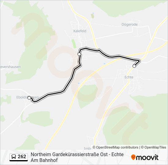 262 Route: Fahrpläne, Haltestellen & Karten - Echte am Bahnhof ...