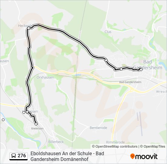276 Route: Fahrpläne, Haltestellen & Karten - Bad Gandersheim ...