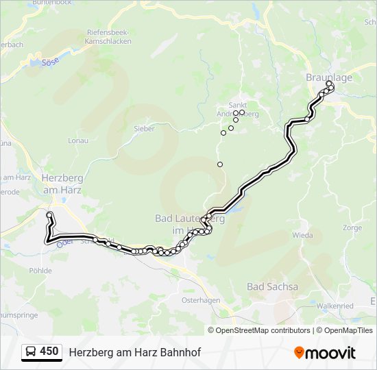 450 Route: Schedules, Stops & Maps - Herzberg am Harz Bahnhof (Updated)