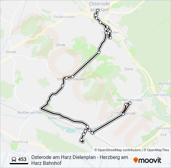 453 Route: Schedules, Stops & Maps - Elbingerode(B Herzberg) Hattorfer ...