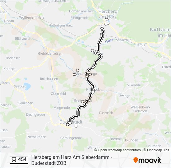 454 Route: Schedules, Stops & Maps - Duderstadt Zob (Updated)