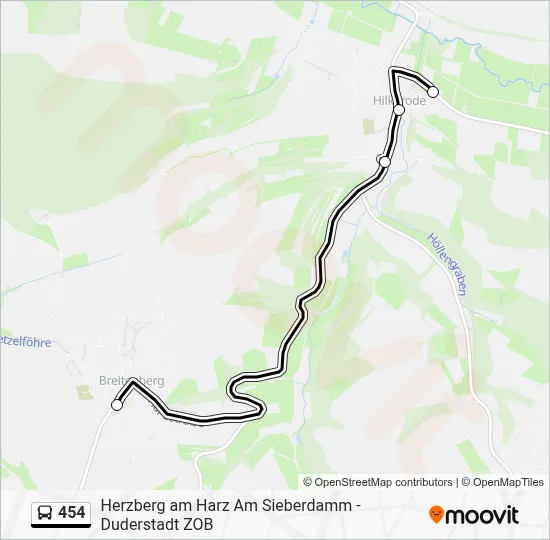 454 Route: Schedules, Stops & Maps - Breitenberg(Duderstadt) Ortsmitte ...